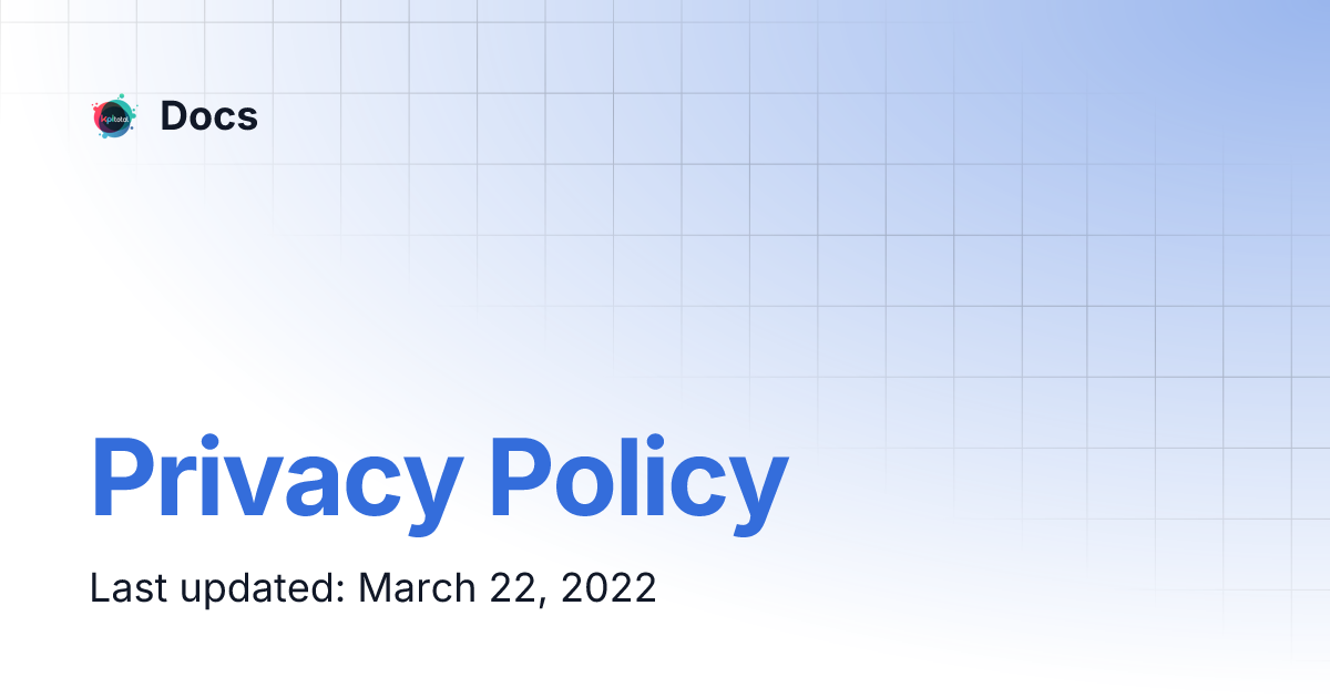 Privacy Policy | Docs